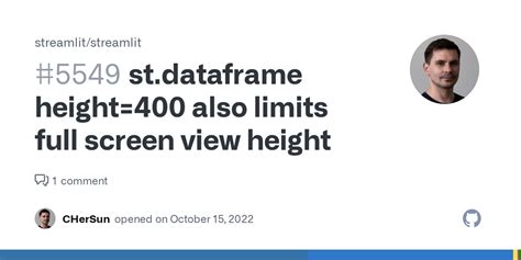 Stdataframe Height400 Also Limits Full Screen View Height · Issue