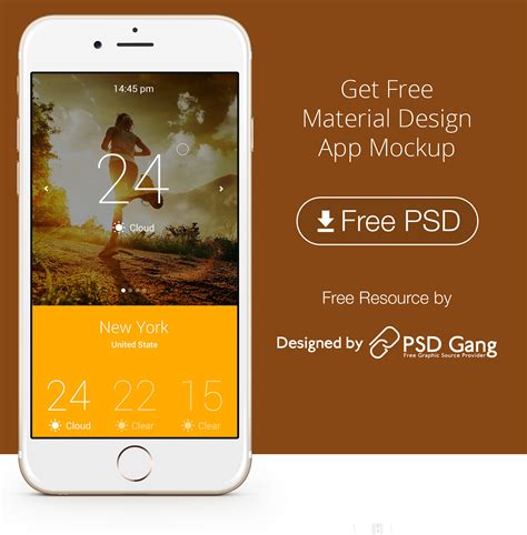 Get Free Material Design App Mockup Psd On Behance