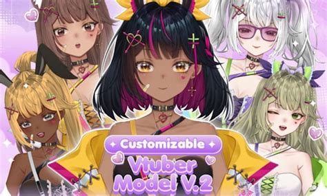 Draw And Rig Custom Anime Chibi Vtuber Character Sheet Pngtuber