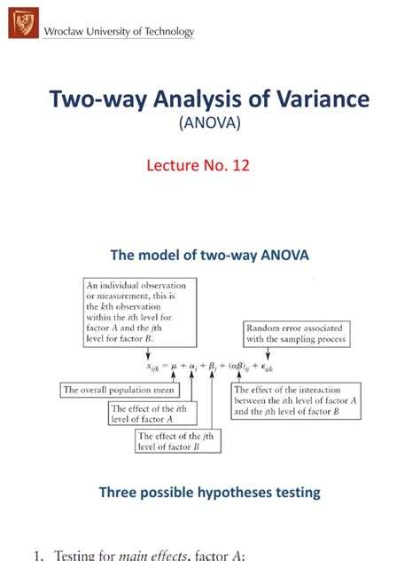 Two Way Analysis Of Variance Download Free Pdf Analysis Of Variance
