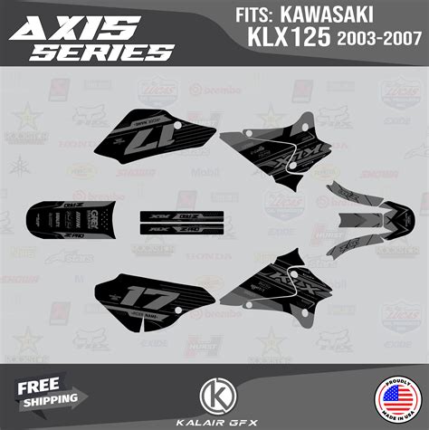 Kalair Gfx Graphics Kit For Kawasaki Klx125 2003 2007 Axis Series