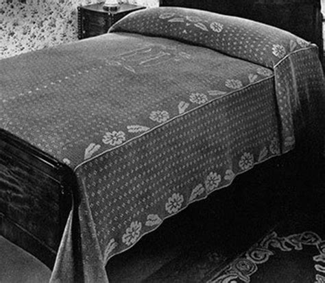 Vintage Lace Crochet Pattern Bedspread Letter Perfect Single Size Etsy
