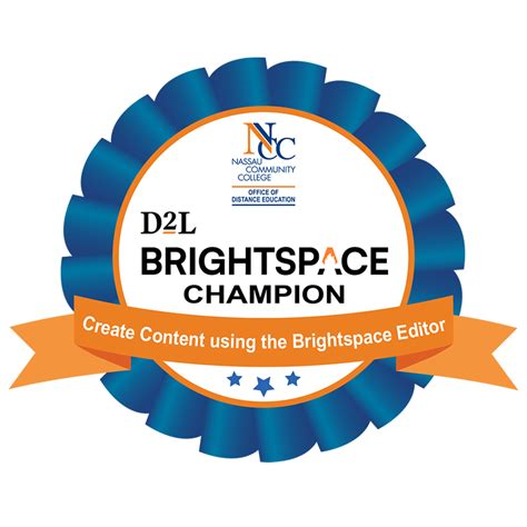 create content using the brightspace editor credly