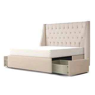 Oxford "Mammoth" Upholstered Platform 2 Drawer Storage Bed - Bed Bath ...
