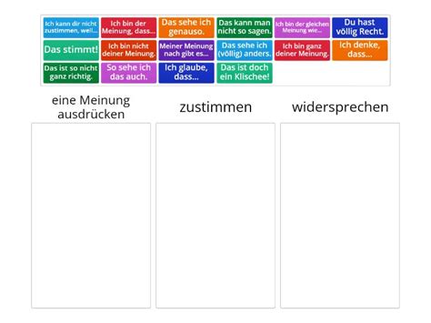 OL B11 Redemittel Meinung äußern Kategorisieren