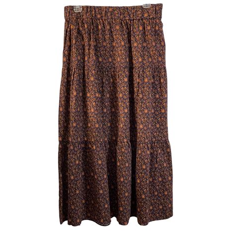 Madewell Madewell Pull On Tiered Maxi Skirt In Orchard Floral 2x Prai
