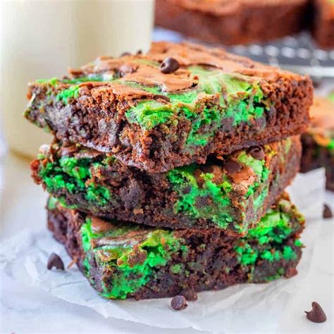 Mint Chocolate Chip Brownies Andes Mint Brownies Broken Oven
