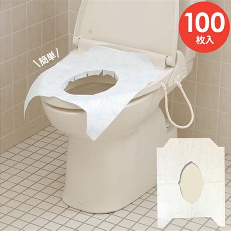 【楽天市場】便座シート 使い捨て エルシート（洋式トイレ用便座カバー） 100枚入 ｜ シートペーパー そのまま流せる ずれにくい 日本製
