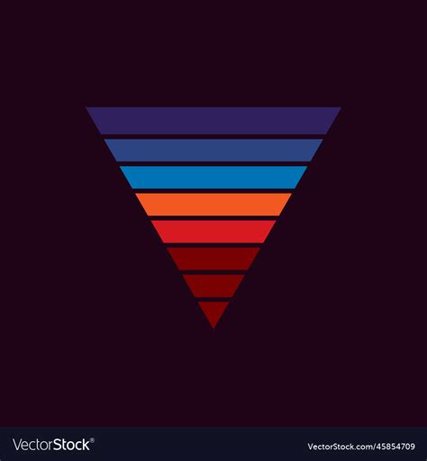 Retro Sunset Royalty Free Vector Image Vectorstock