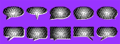 Pixel Speech Bubble Set Pixel Art Element For Dialog Box Computer 8 Bit Graphic Speech Bubble