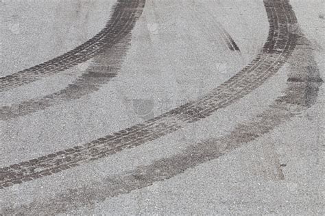 燃烧，漂移的汽车，轮胎痕迹