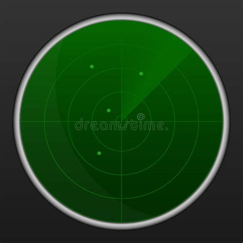 Radar Réaliste Dans La Recherche Veille Aérienne Illustration Militaire