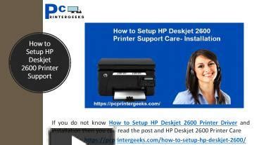 PPT How To Setup HP Deskjet Printer Support Care Installation PowerPoint Presentation