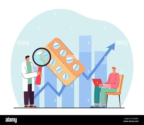 Cartoon Medical Professional Analyzing Sales Of Pills Stock Vector Image And Art Alamy