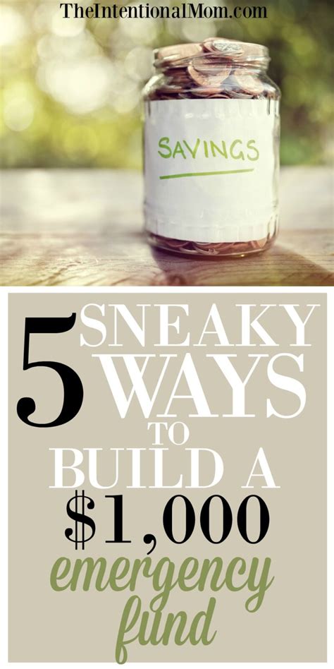 5 Sneaky Ways To Build A 1 000 Emergency Fund STAT
