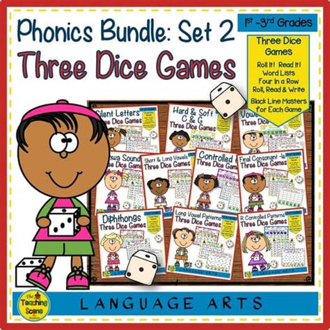 Three Phonics Dice Games: Set 2 Bundle by The Teaching Scene by Maureen