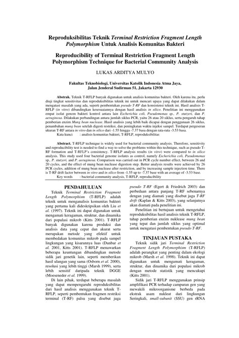 pdf reproducibility of terminal restriction fragment length