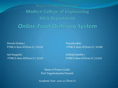 Online Food Ordering System Project Reportpdf