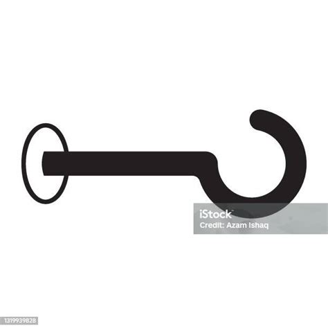 벽 후크 개념 벡터 아이콘 디자인 소매 점 장비 기호 슈퍼마켓 비품 기호 식료품 점 용품 재고 일러스트 0명에 대한 스톡 벡터