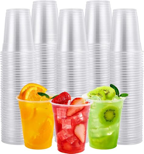 FOCUSLINE Paquete de 300 vasos de plástico transparente de 12 onzas
