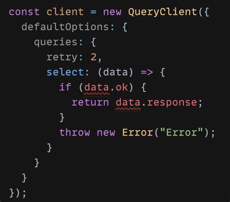 Queryclient Defaultoptions Type · Tanstack Query · Discussion 1909