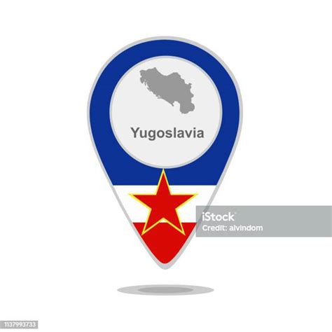 南斯拉夫帶有地圖和標誌的指標向量圖形及更多世界地圖圖片 世界地圖 俄羅斯 信息圖形 Istock