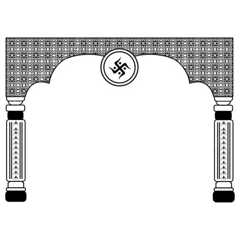 Indian Wedding Clipart Black And White Mandap Wedding Clipart Black