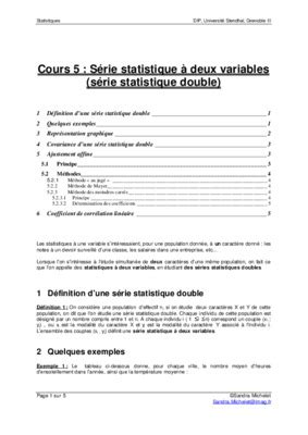 Exercices Corriges De Statistique A Deux Variables Pdf Notice Manuel