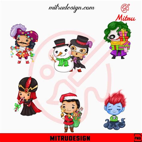 Supervillains Christmas Bundle PNG Supervillain Xmas PNG Clipart