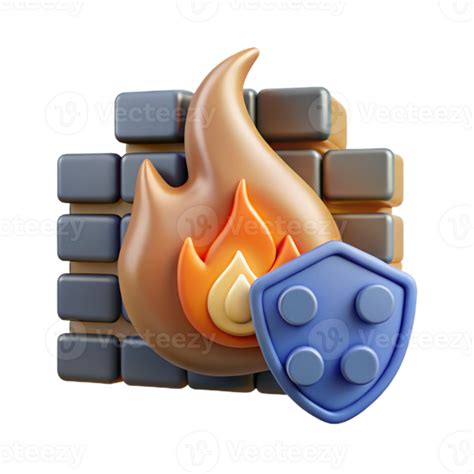 Magnificent Traditional Firewall Symbol With Data Stream Orange Cutout