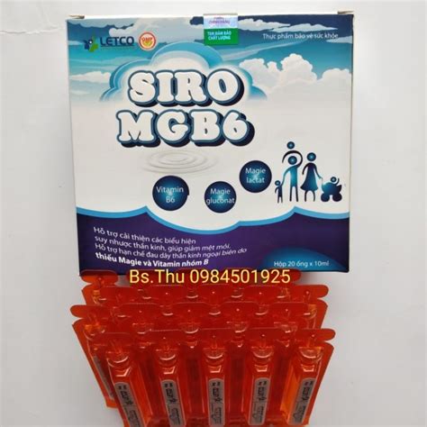 Siro Mgb6 Letco Bổ Sung Magie B6 Hạn Chế đau Dây Thần Kinh Ngoại Biên