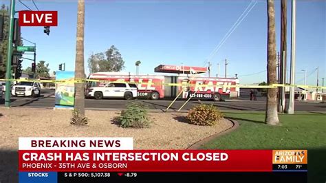 Crash Involving City Bus Closes West Phoenix Intersection Youtube
