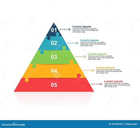 Business Data Visualization Pyramid With Puzzle Pieces And 5 Options Or