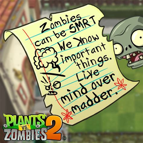 Pl🌲nts Vs Z🧠mbies On Twitter So Thats Why Zombies Want Your Brainz