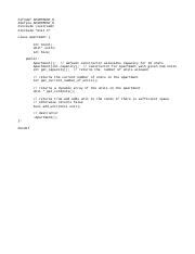 Apartment H Ifndef APARTMENT H Define APARTMENT H Include Iostream