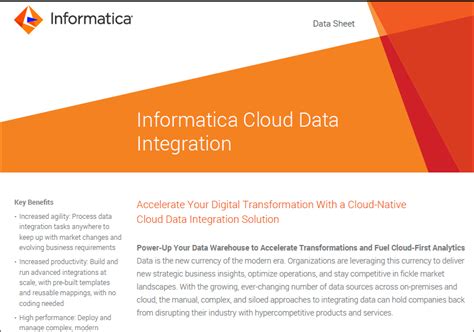 Informatica Intelligent Cloud Services Iics Informatica Cloud Data Integration