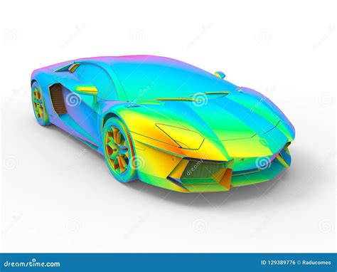 Finite Element Analysis Racing Car Stock Illustration 90827599