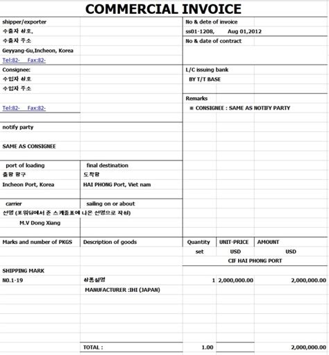 무역서류 인보이스invoice 알아보기 네이버 블로그