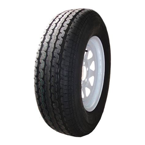 Hi Run Trailer Tire And White Wheel Assembly