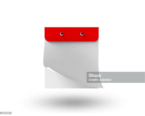 3 차원 일러스트 레이 션 분리 달력 깨끗 한 시트와 장소는 흰색 바탕에 텍스트 렌더링 3d 달력에 대한 스톡 사진 및 기타