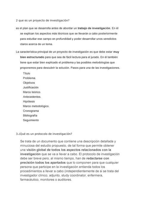 Pregunda al unidad que es un proyecto de investigación es el plan que se desarrolla