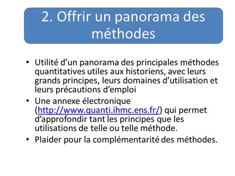 Méthodes Quantitatives Pour Lhistorien Autour Dun Manuel Claire
