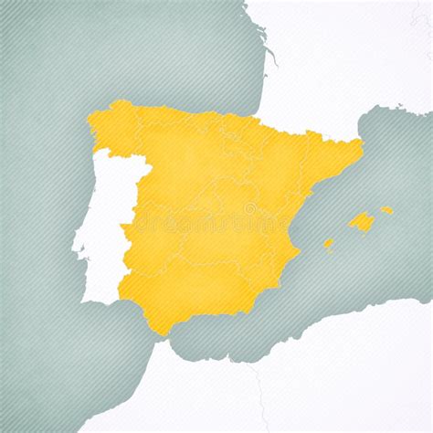 Mapa De Las Comunidades Autónomas De España Stock de ilustración Ilustración de continente