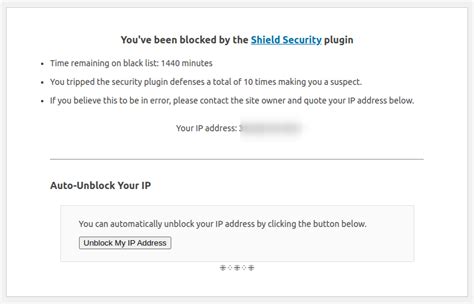 Youve Been Blocked By The Shield Security Plugin · Issue 123