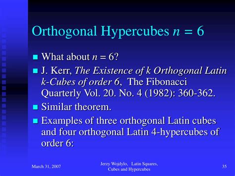 Ppt Latin Squares Cubes And Hypercubes Powerpoint Presentation Free