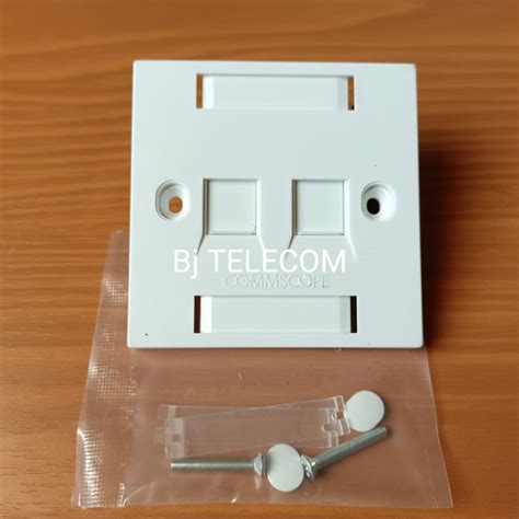 Jual Face Plate Data Cat 6 2 Port Plus Modular Jack Cat 6 Amp Commscope Frame Dual Port