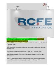 Important RCFE Administrator Test Guidelines And Regulations Course Hero