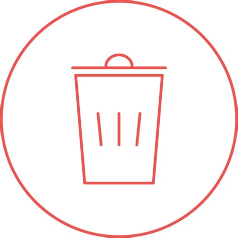 Beautiful Dustbin Line Vector Icon 16734505 Vector Art At Vecteezy