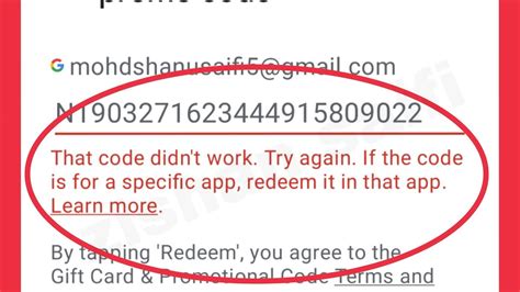 Redeem Code Fix That Code Didn T Work Try Again If The Code Is For A