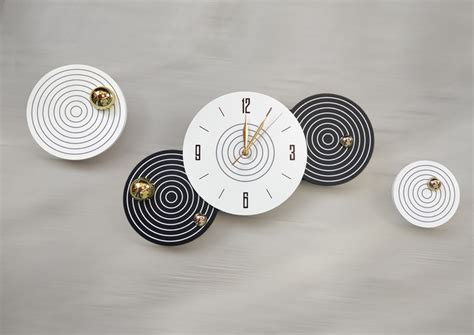 Часы настенные дизайнерские Rings Jt2265 80x40см черно белые купить онлайн на Rozetka